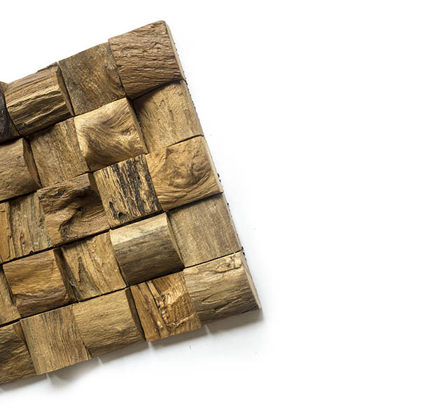 Teak Root Block Side - Wood Cladding